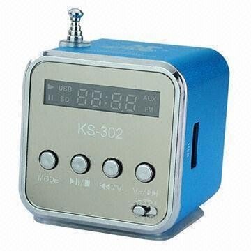 Rechargeable MP3 Player Speaker, Supports USB Flash Drive, TF Card Up to 16GB