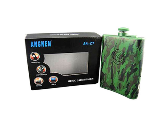 Military Kettle Wireless Cell Phone Speakers Portable Mini With Micro SD / TF Card