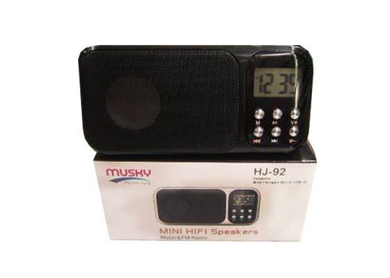 Portable Mini Wireless Cell Phone Speakers , Multifunction Digital FM Radio Music Speaker