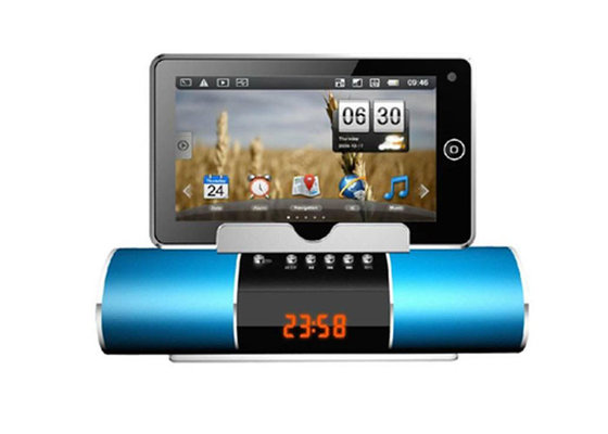 Mini Wireless Cell Phone Speakers FM Radio With Charging Stereo Clock For iPad