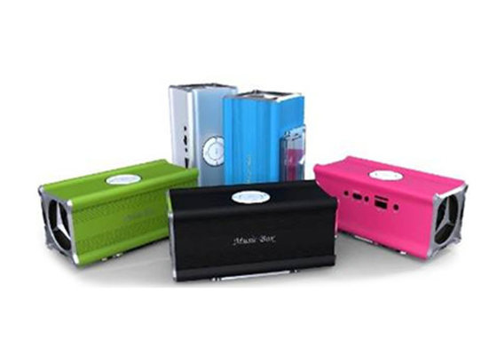 Green Mini Wireless Cell Phone Speakers , Portable Music Speaker With Micro SD Card / USB