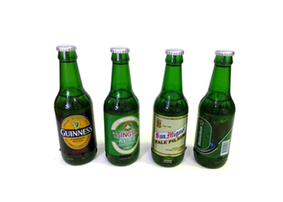 Mini USB Wireless Cell Phone Speakers Beer Bottle Shaped With SD Card