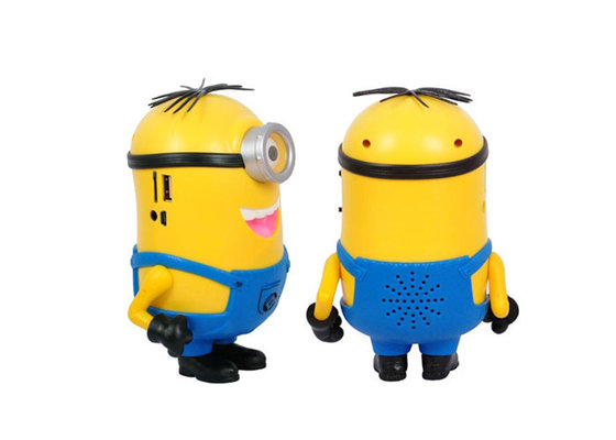 Ultra Portable Wireless Cell Phone Speakers Minion Mini With Mirco SD Card