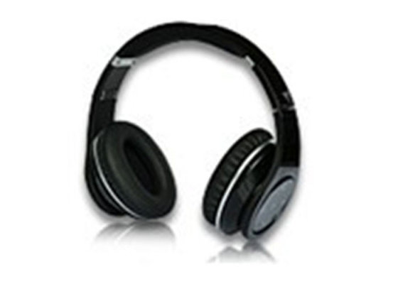 Black Headband Wireless Cell Phone Speakers Bluetooth Stereo For Mobile Phone / Computer