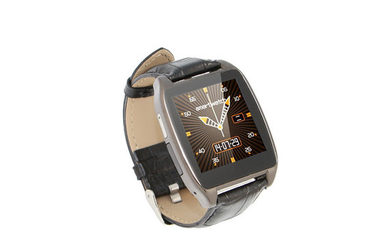 Mp3 Phone Ring Hands Free Call Bluetooth Smart Wrist Watch With Genuine Leather Band
