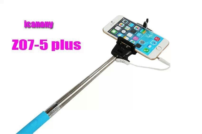 Selfie Stick Wire Mobile Phone Monopod Remote Control Handheld
