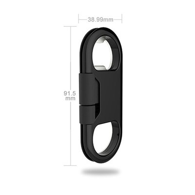 Portable 0.66Ft  MFI Lightning Cable With Beer Bottle Opener Key Chain
