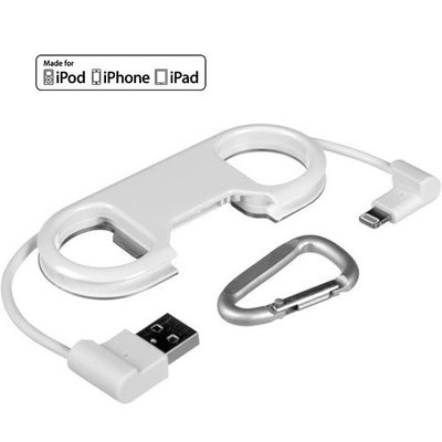 Sync MFI Lightning Cable For IPad IPhone Beer Bottle Opener Key Chain