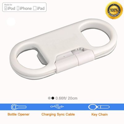 C48 Connector Iphone Certified Cable With Mini Keychain Beer Bottle Opener