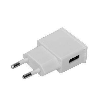 EU Plug Single USB Wall Charger Smart Devices Suitable ABS PC Material