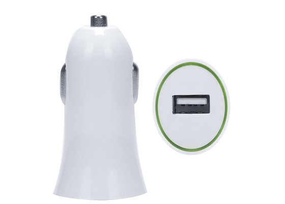CE USB Apple Car Charger , Single Port 1A / 2.4A 2.1 Amp USB Charger
