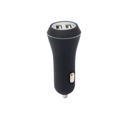Universal Dual USB Car Charger For Mobile Phone Rohs PC ABS Material
