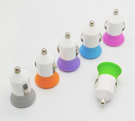 Multi-purpose Dual Color Single USB Car Charger for Phones Tablets Bluetooth Speaker