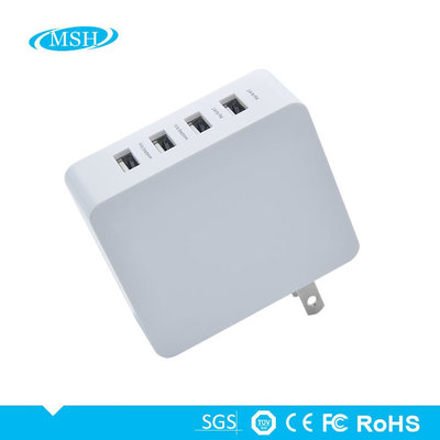 US Plug Portable Multi Port USB Charger 6.85*5.18*2.9 Cm Size 50 / 60Hz Input