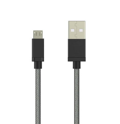 Fish Net Braided Mobile Data Cable , Charging Syncing High Speed Micro USB Cable