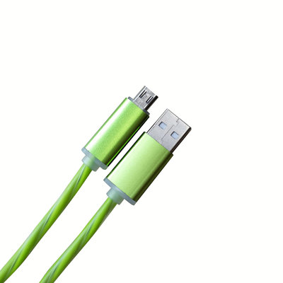 LED Samsung Micro USB Data Cable TPE Material Supports 2.4A Max Current