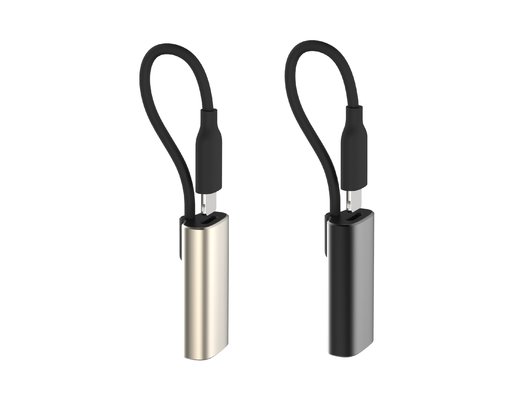 3.5mm Aux Headphone Apple USB Lightning Adapter , CE ROHS Iphone Micro USB Adapter