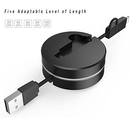 Retractable 1m MFI Lightning Cable Quick Charging Data Cable ​