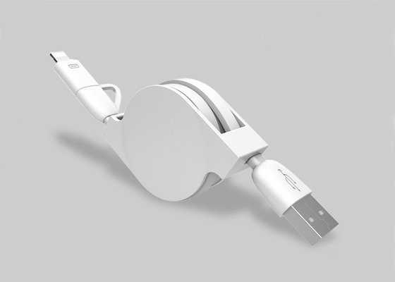 2 In 1 + Micro USB Retractable Charging And Data Cable For IPhone