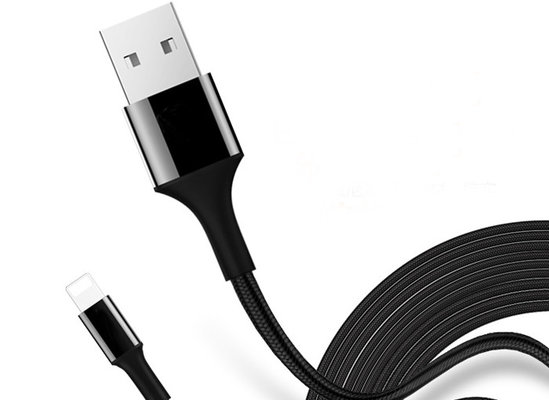 Zinc Alloy Lightning To USB Cable Fast Sync Date Charging Cable With LED Light