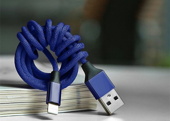 Blue / Black / Red 1m 5s 6 6S 7 Plus Iphone Lightning Cable 15.2 × 8.9 × 2.5 Centimeters