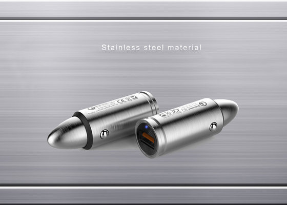 18W Quick Charge Stainless USB Car Charger For IPhone IPad Galaxy