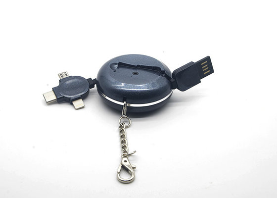 Keychain USB Type C Cable , Portable Flexible Charging Data Sync Cable