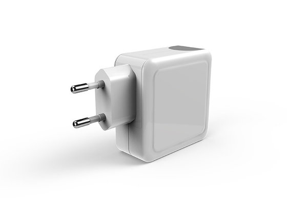USB Type-C PD Wall Travel Usb Wall Charger 65W 3 Ports for Apple MacBook Pro / iPhone X