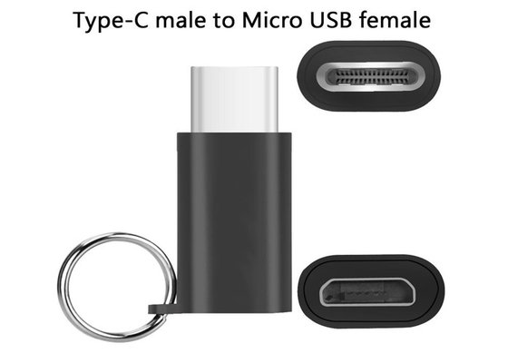 Galaxy S8 S8+ USB Type C Micro USB Adapter Convert Connector with Keychain