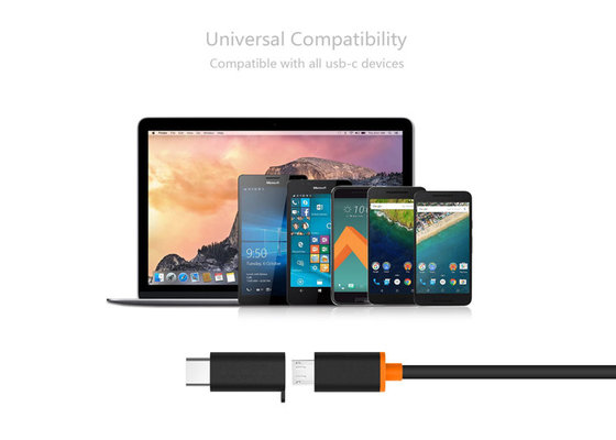 Galaxy S8 S8+ USB Type C Micro USB Adapter Convert Connector with Keychain