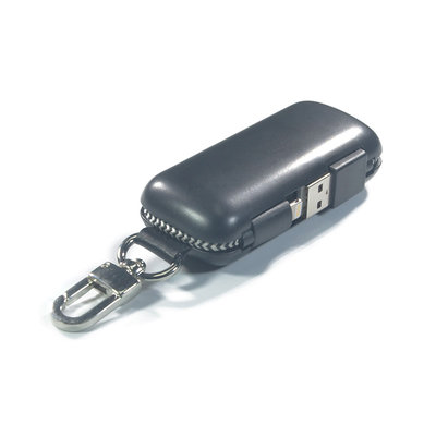 Mfi power bank with key chain 2600mah to 5200mah built-in lightning cable