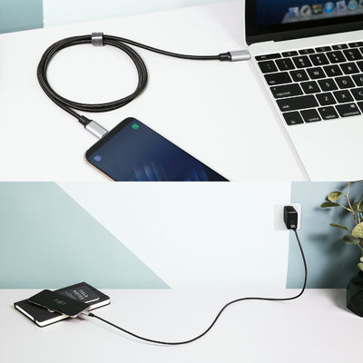 USB C-C Cable Jean Cloth/ Nylon/ Braided with aluminum housing   for Nexus 6P 5X, Google Pixel 2/2 XL, etc