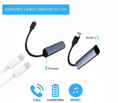 New fashionable Utral Slim Dual Lightning Headphone Adapter for iPhone 7 / 7 plus / 8 / 8 Plus / X