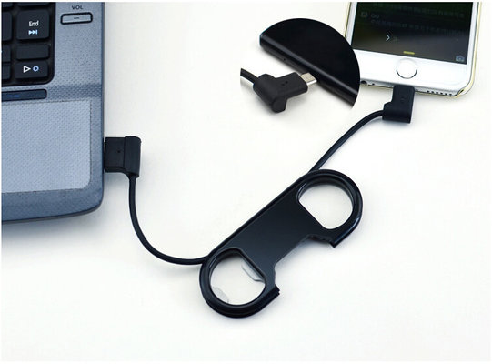 Beer Bottle Opener Micro USB Data Cable For Mobile Phone 0.66Ft  Length