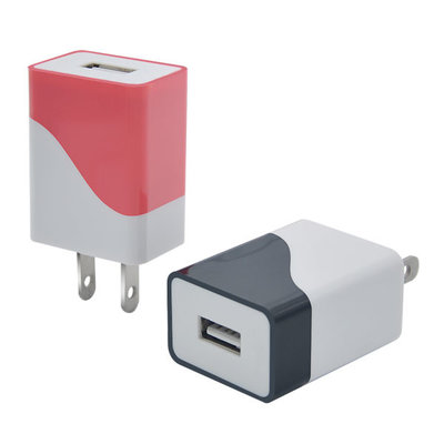 UL Certified Single USB Wall Charger Dual Color US Plug 100-240V 50/60Hz Input
