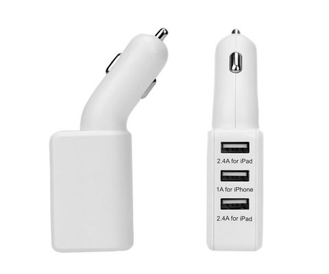 53.5g Multi Port USB Car Charger , CE / ROHS FCC Multiport USB Charger 