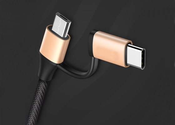 3.3 Feet 2 in 1 USB Type C Micro USB Charging / Sync Cable for New MacBook / Google Pixel XL