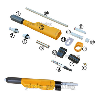 Automatic Electrostatic Powder Coating Gun Parts Cover Discharge Components
