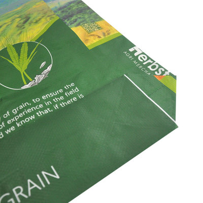 Polypropylene Grass Seed / Animal Feed Packaging Bags , PP Woven Packaging Bags