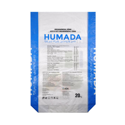 Square Block Bottom Valve Bag 20kg , Agriculture Fertilizer Packaging Bags