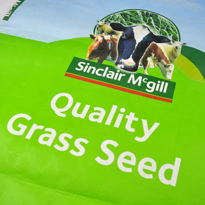 Grass Seed Packing Woven Polypropylene Sacks Square Bottom 25kg Anti - Slip