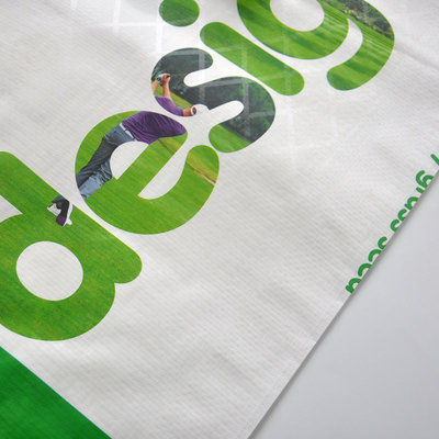 Custom Recyclable WPP Block Bottom Valve Bag , Grass Seed Packing Bag 25kg