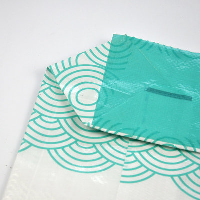 PP Woven Block Bottom Valve Bag for Sushi Rice ， Food Packing Sacks Eco friendly