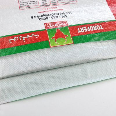 Puncture Resistant Block Bottom PP Woven Packaging Bags With Side Seal 25kg