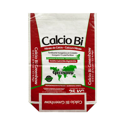 25kg Woven Polypropylene Feed Bags , Block Bottom Plastic Fertilizer Bags