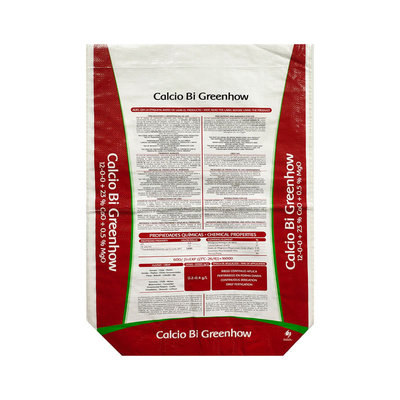 25kg Block Bottom PP Woven Bags For Fertilizer / Grass Seed / Animal Feed Packing