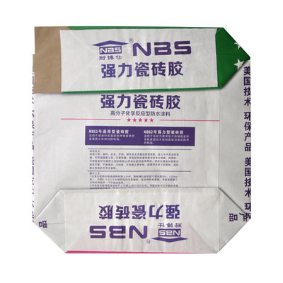 Valve Type 15kg Load Kraft Paper Laminated Bags for Packaging Tile Adhesive
