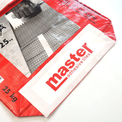 Waterproof Chemical Packing Bags With External Valve , PP Woven Sacks 20kg