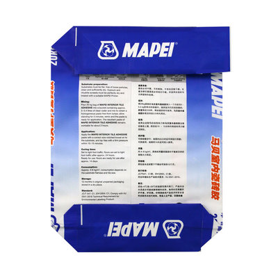 Recyclable PP Cement Bags , Polypropylene Woven Valve Bags for Adhesive Materials