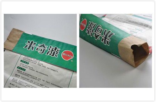 Multiwall Paper Sacks With External Valve , Chemical Packing Bags Moisture Proof